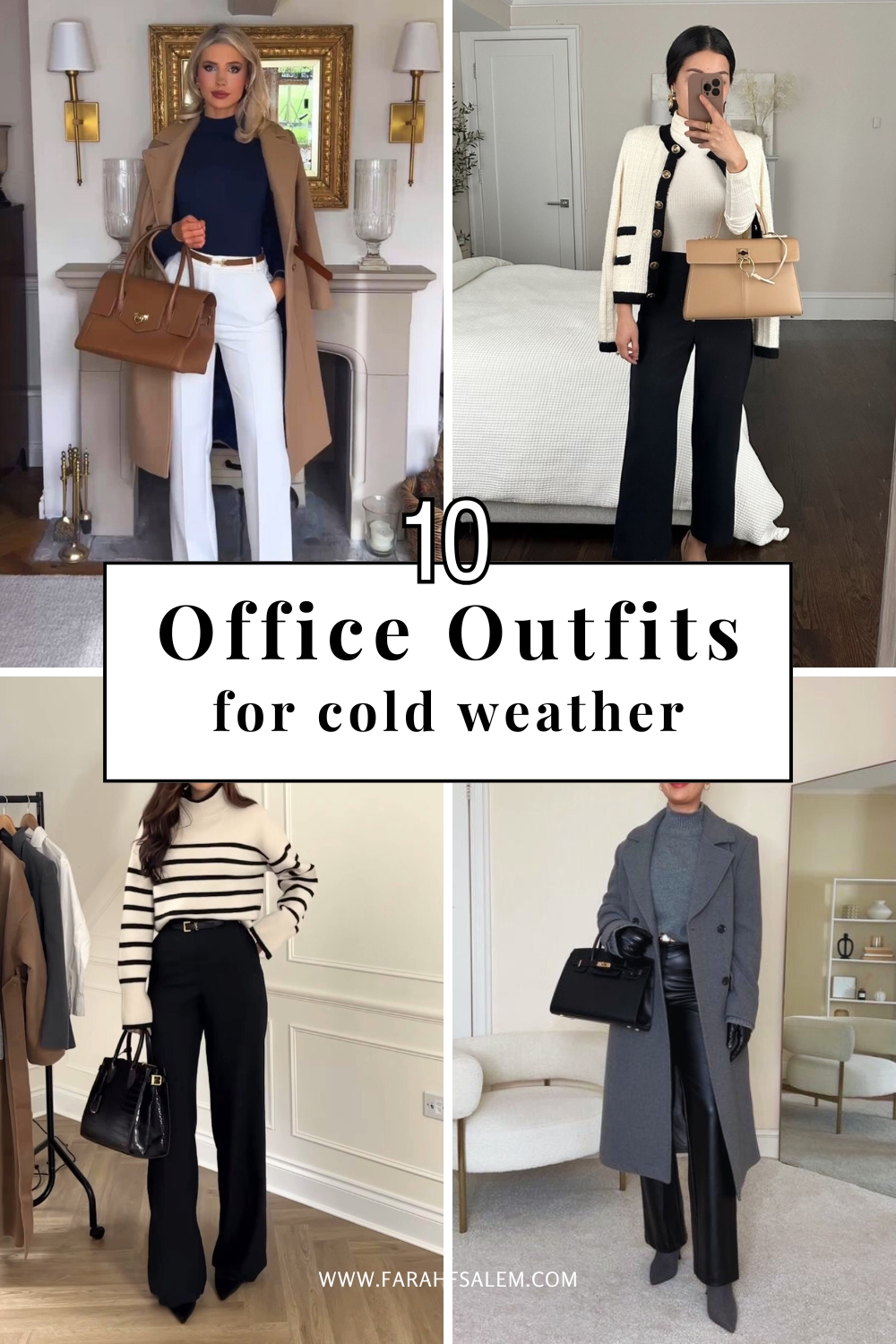 10+ Warm & Stylish Winter Office Outfits to Wear - Farah Salem
